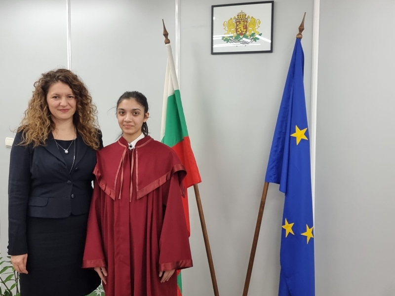 Дванадесетокласничка от Видин се срещна с магистрати в рамките на програмата „Прокурор за един ден“